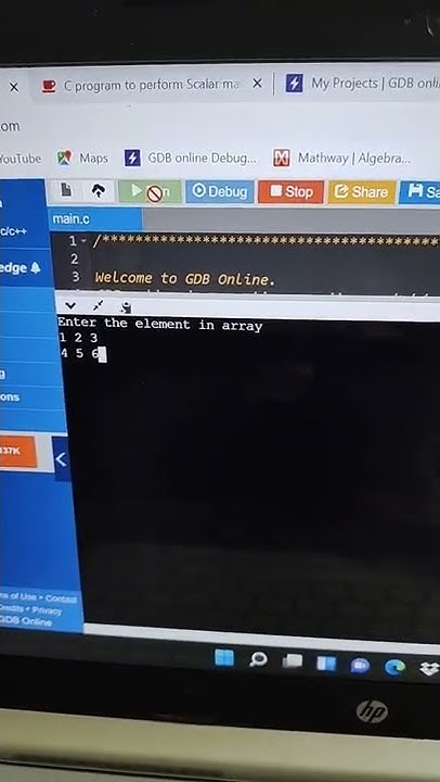 C Language Scalar Matrix Multiplication Clanguage Youtube