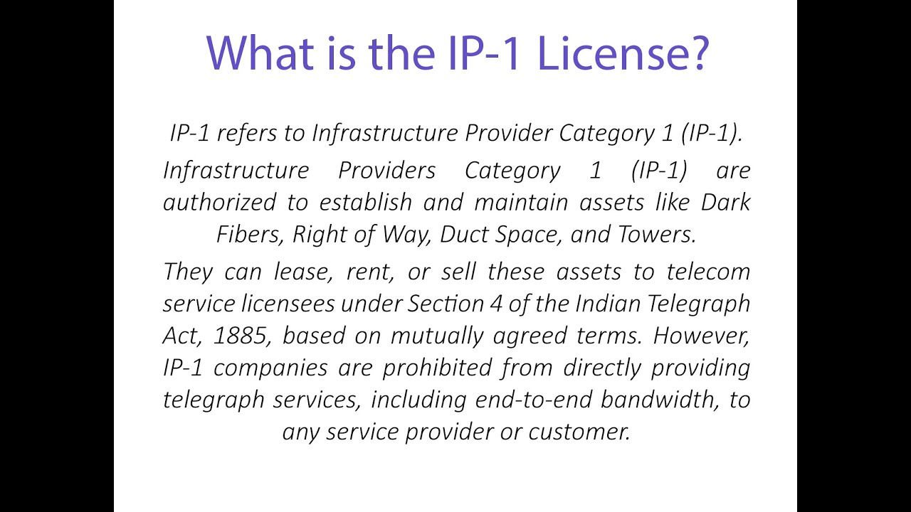 IP1 License Registration in India - YouTube