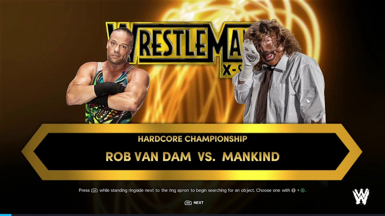 WWE 2K24 Mankind Vs RVD Tables Match - YouTube
