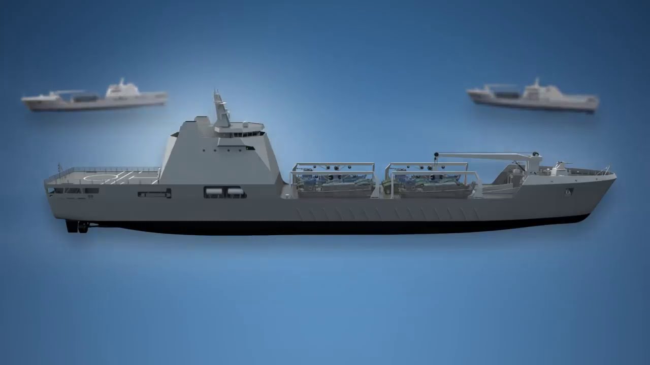 Damen LST 120 3D model Animation ( Landing ship Tank) - YouTube