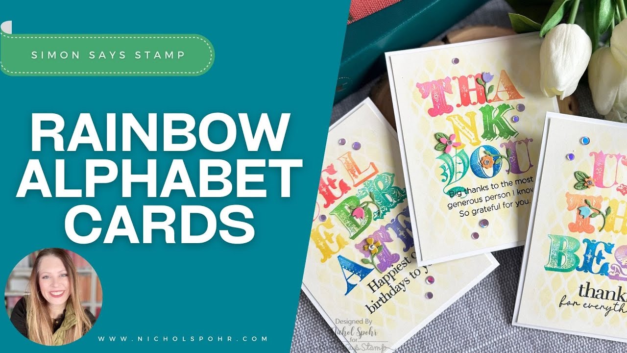 Make Your Own Rainbow Cards With Easy Alphabet Stamps! - YouTube