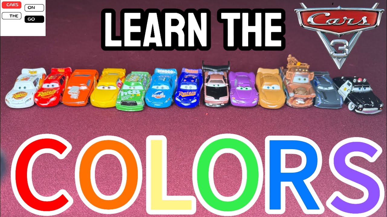 Let’s Learn Colors with Lightning McQueen and Friends! Disney Pixar ...
