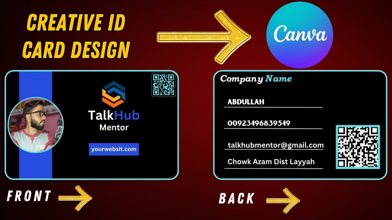 Creative id card design in canva | id card Kaise banaye - YouTube