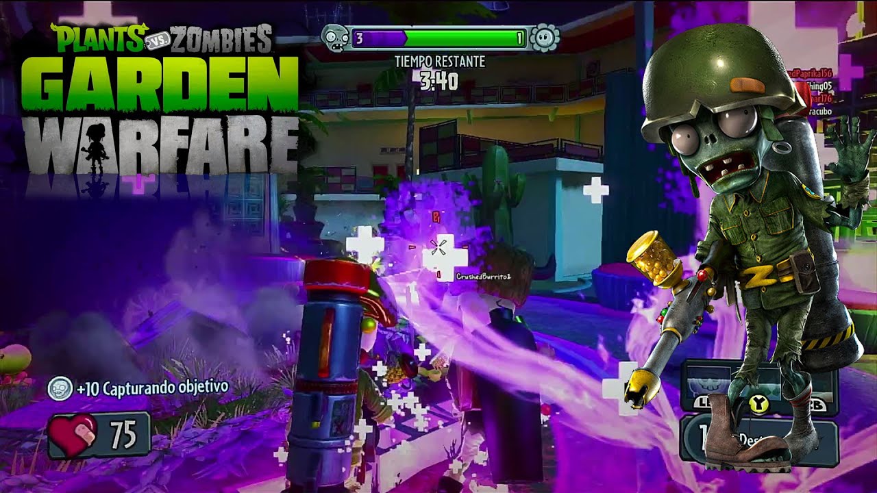 Plants VS Zombies Garden Warfare "Zombie Soldado" - YouTube