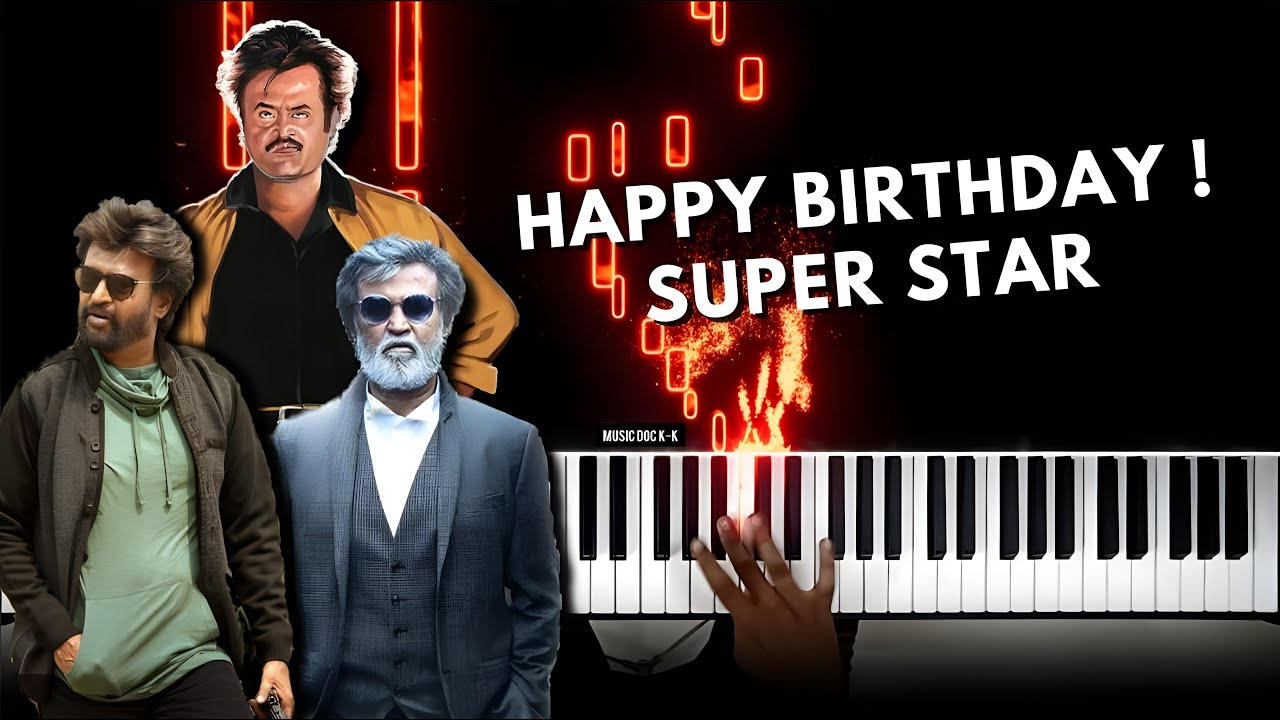 Happy birthday super star | Muthu bgm | piano cover ! - YouTube