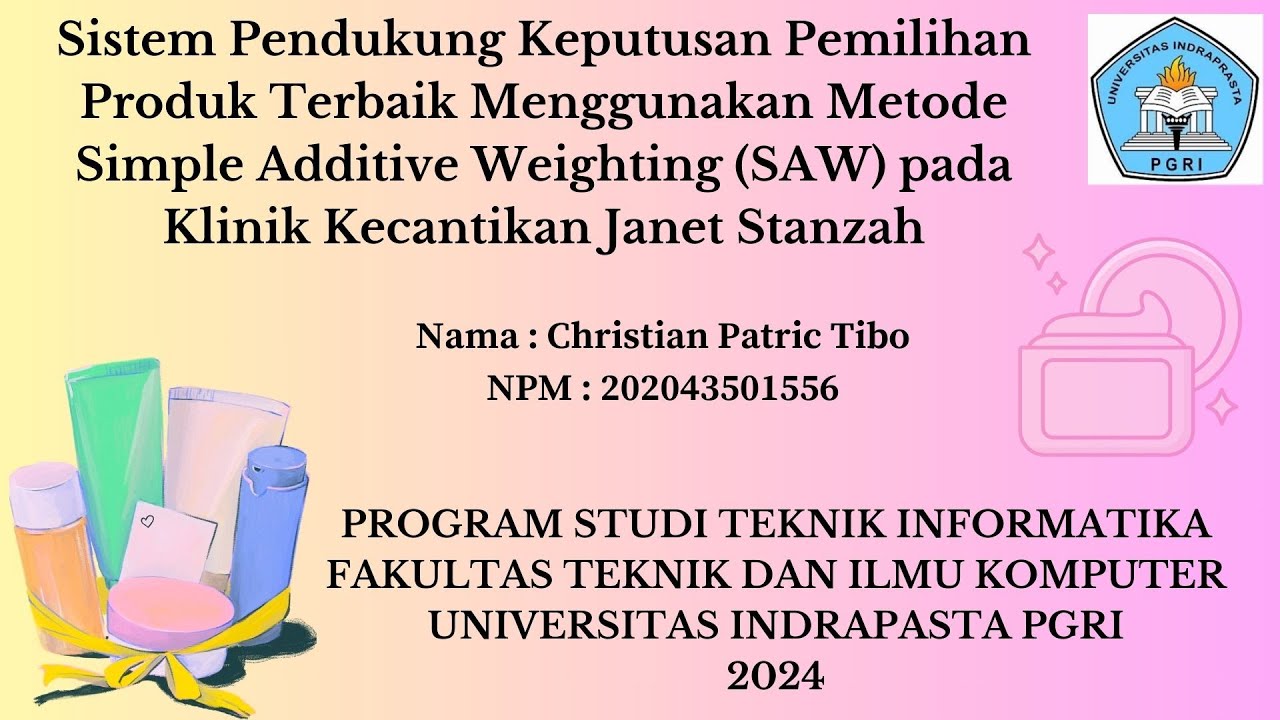 Demo Program Aplikasi Skripsi/Tugas Akhir UNINDRA | Christian Patric ...