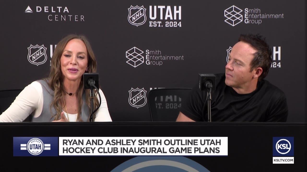 Ryan and Ashley Smith outline Utah Hockey Club inaugural game plans ...