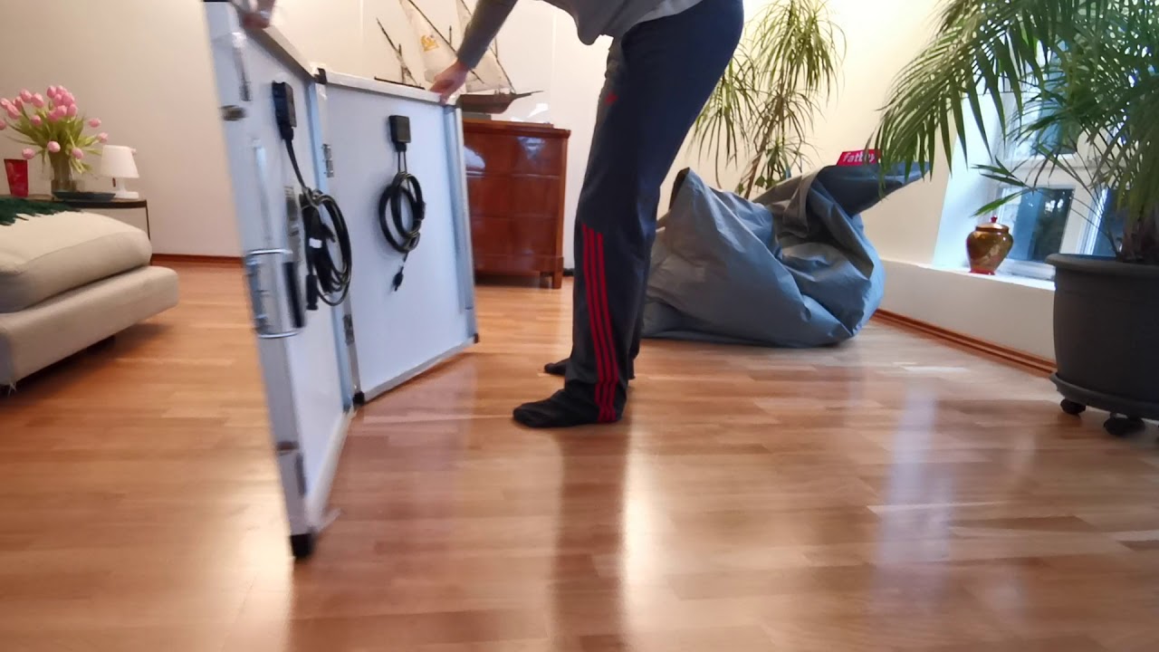 200 Watt Solarkoffer aus Aluminium starr klappbar - YouTube