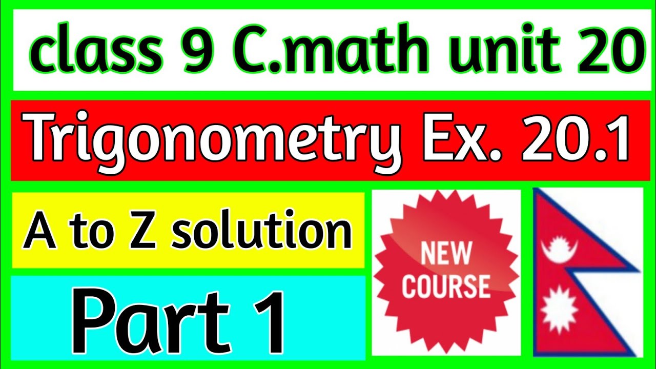 Class 9 C.math trigonometry||Class 9 c.math unit 20 trigonometry all ...