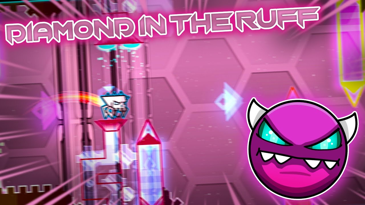Geometry Dash - Diamond In The Ruff 100% (By Nebbles) - YouTube