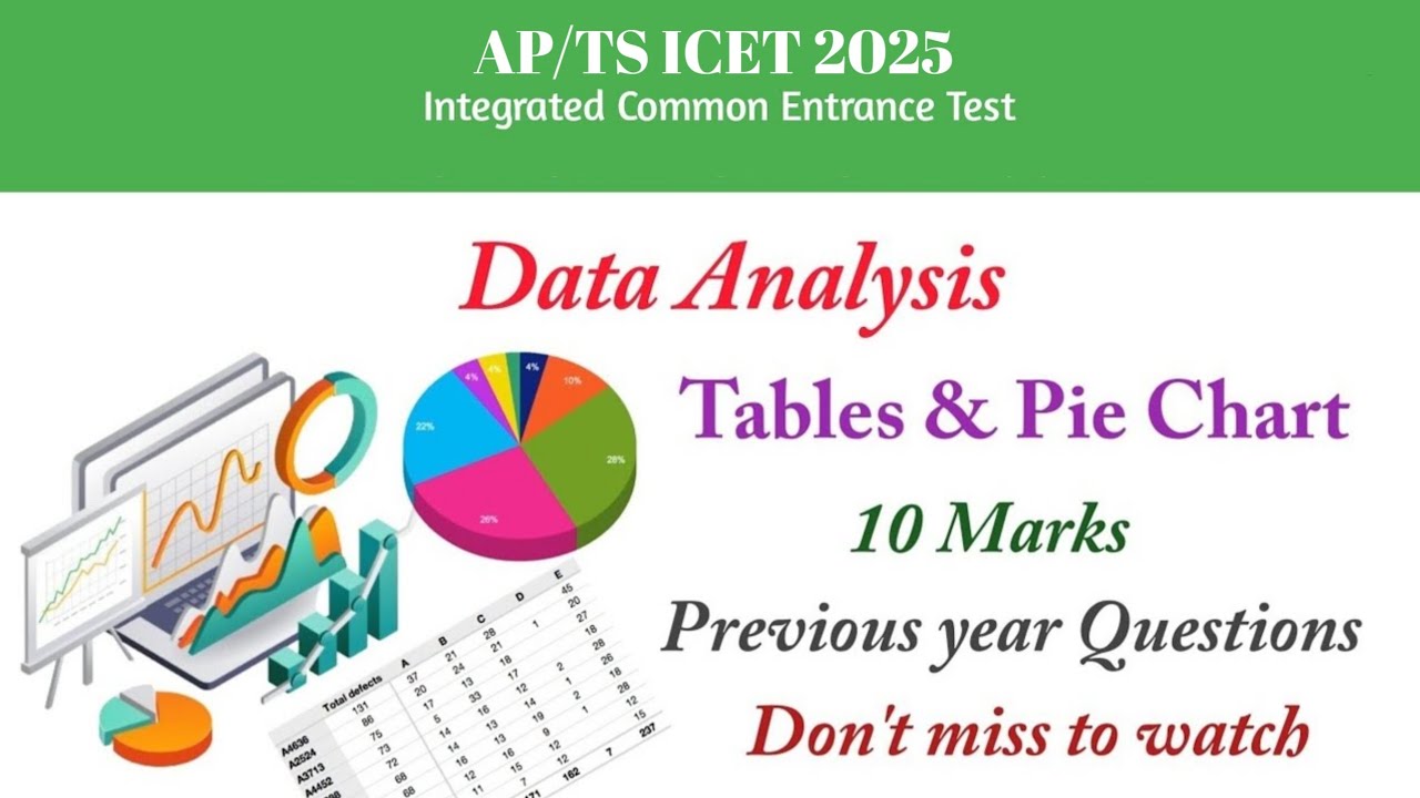 Data Analysis || All Models || AP/TS ICET 2025 || Tables || Pie Chart | Easy Explanation || 10 ...