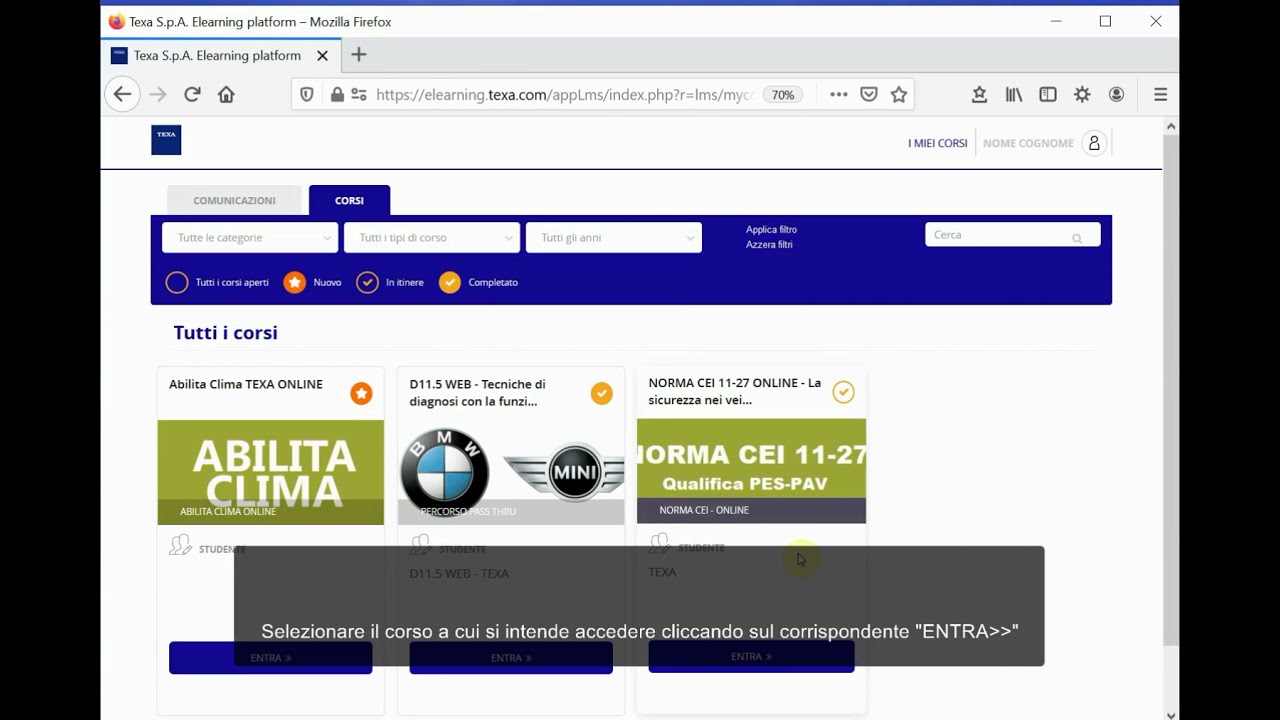 Piattaforma eLearning - Come accedere a corsi e videolezioni - YouTube