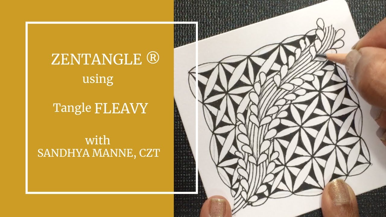 Lets create tangle FLEAVY, in our Zentangle art Mini Project. - YouTube