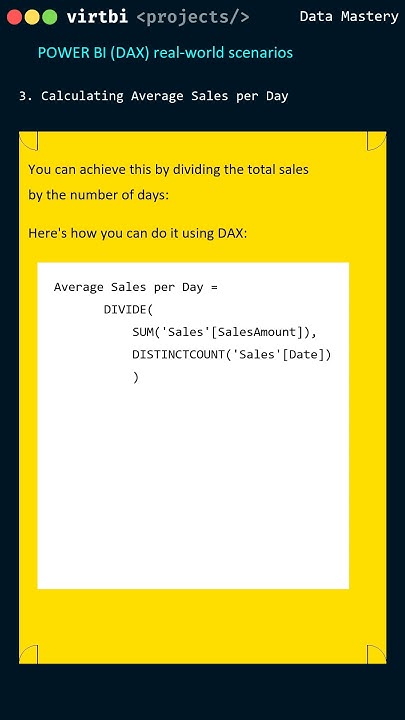 3 Calculating Average Sales Per Day Power Bi Dax Tutorial Learn Dax