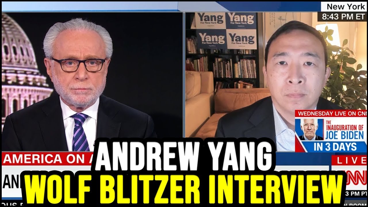 Andrew Yang on CNN w/ Wolf Blitzer | Full Interview January 17th 2021 ...