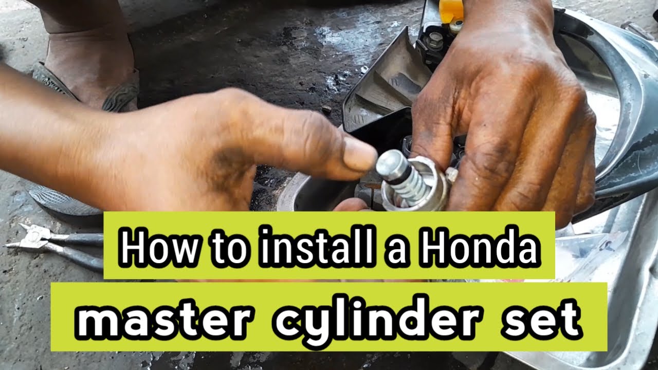 how to install a honda master cylinder set - YouTube