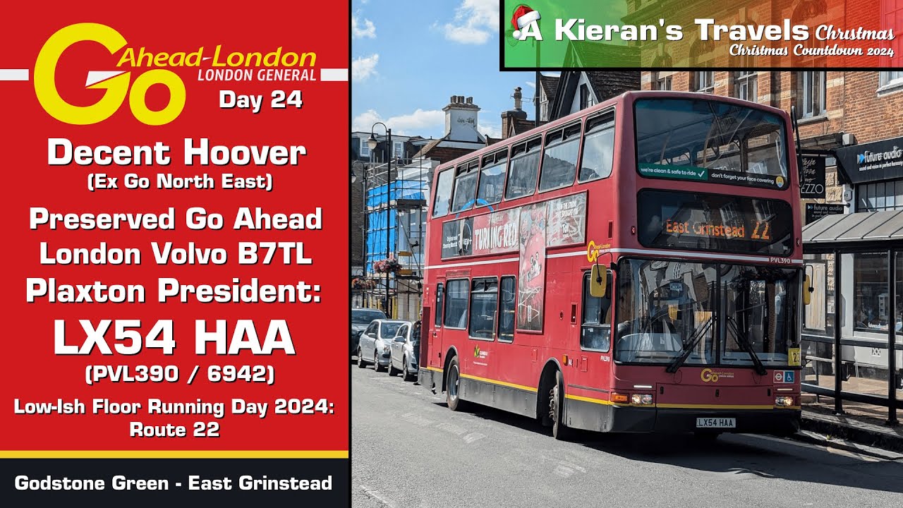 (24) Preserved Go Ahead London Volvo B7TL Plaxton President: LX54 HAA ...
