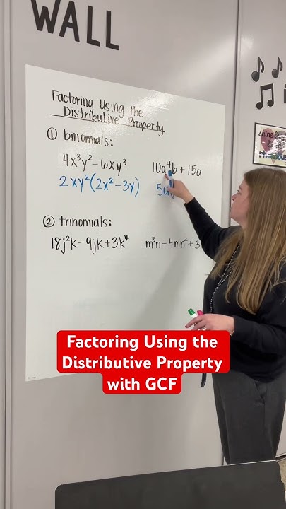 Factoring using the distributive property and GCF #math #algebra # ...