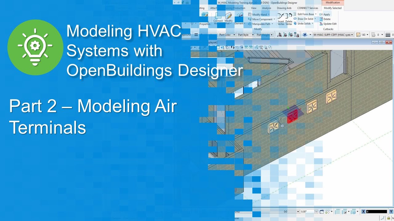 Part 2 - Modeling Air Terminals in OpenBuildings Designer - YouTube