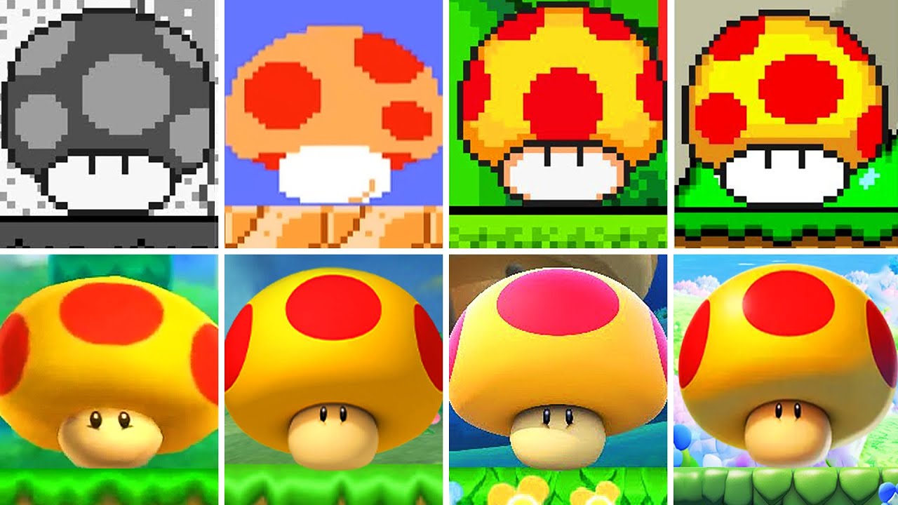 Evolution of Mega Mushroom in the Mario Games (1989-2025) - YouTube
