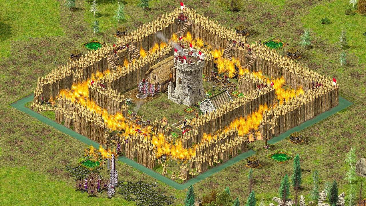 WOOND FORT SIEGE - Stronghold 1 Definitive Edition - YouTube