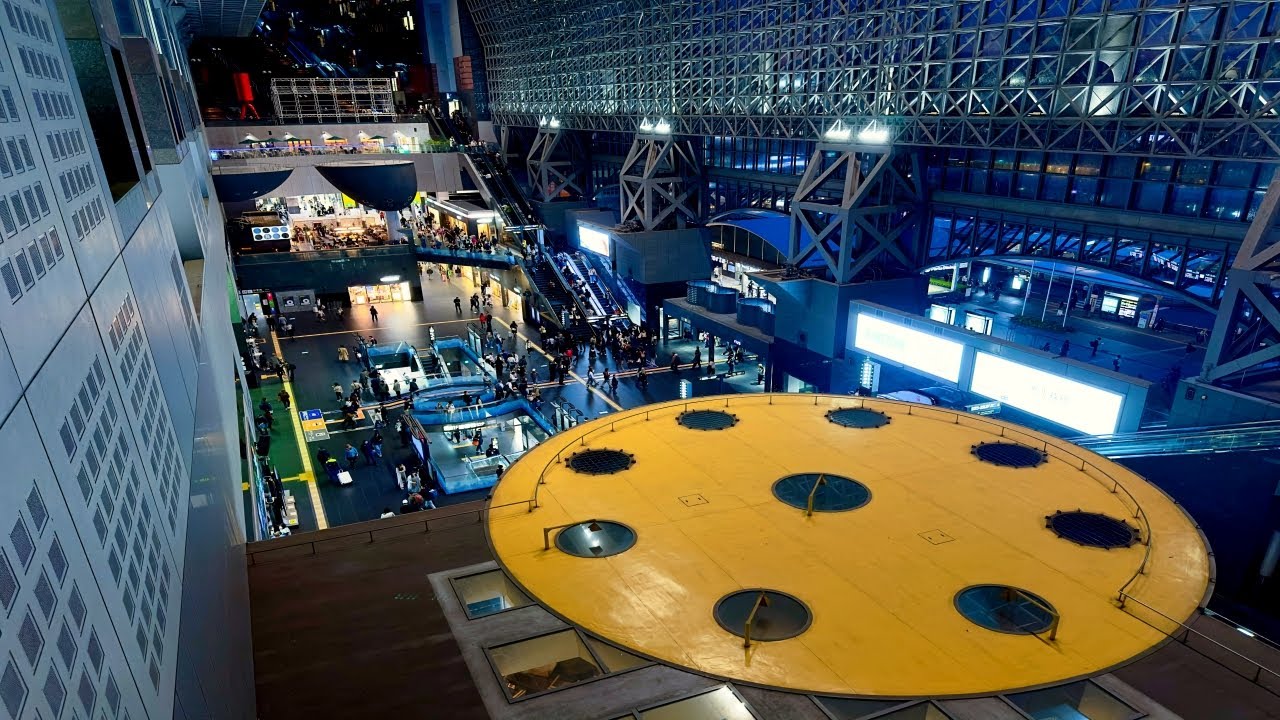 Kyoto Station from Dusk to Night - Stunning Architecture and Lantern ...