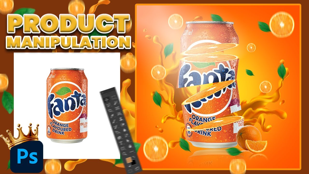 Product Manipulation Photoshop Tutorial 2024 | Fanta - YouTube