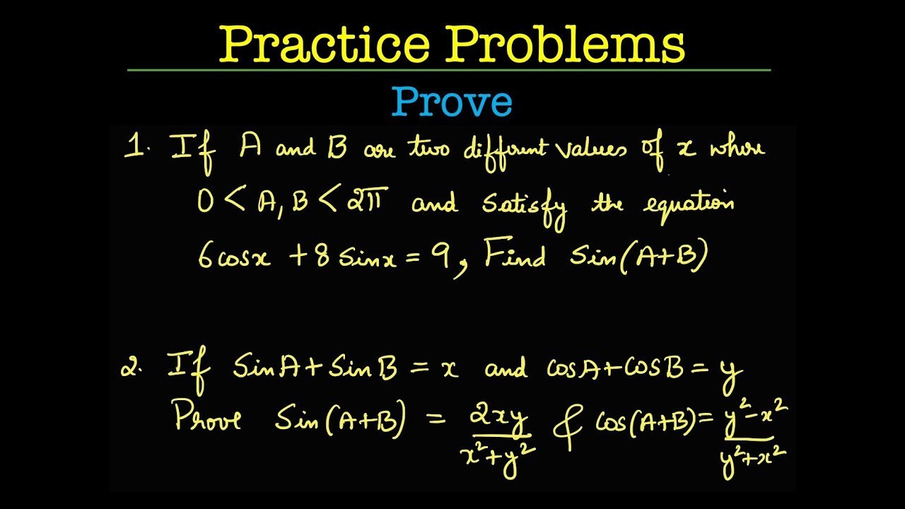 18. Application of Sum and Difference Formulas of Trigonometric ...