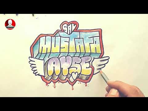 EN ÇOK KONULAN iSiMLER MUSTAFA & AYŞE Graffiti 3D yazı