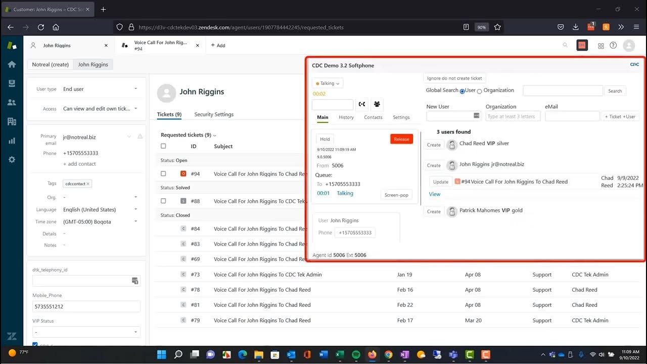 CDC Software & Zendesk CRM Telephony Integration Demo - YouTube