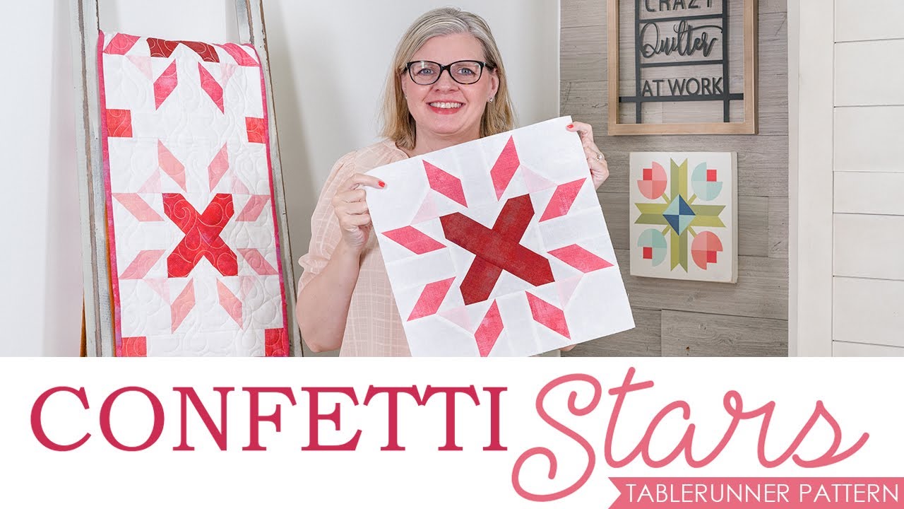FREE Pattern: Confetti Stars Jelly Roll Table runner | Fat Quarter Shop ...