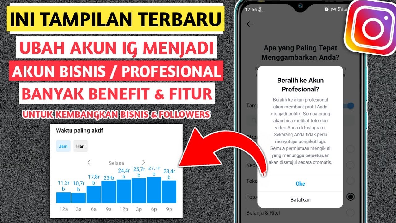 CARA MENGUBAH AKUN INSTAGRAM MENJADI AKUN PROFESIONAL | AKUN BISNIS ...