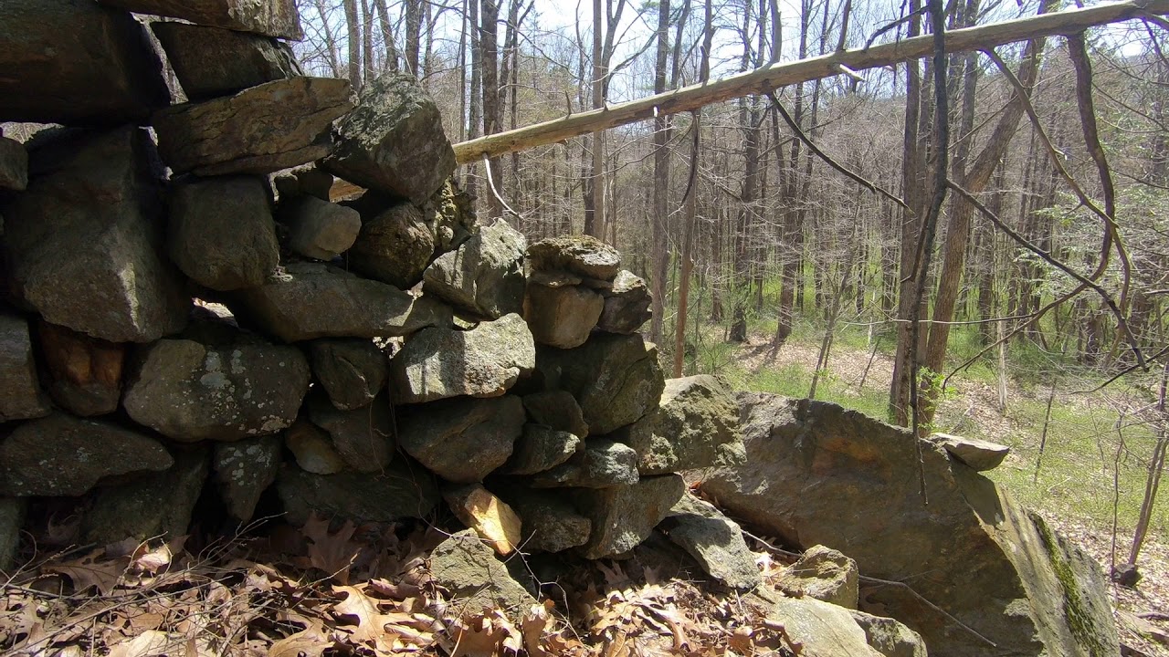 Steep Incline Stone Wall/Opening - Stone Wall Site CT - YouTube