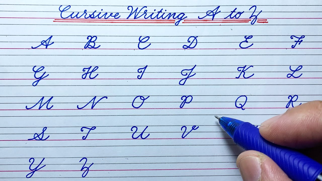 Cursive writing a to z | Capital letters ABCD | Cursive letters ABCD ...