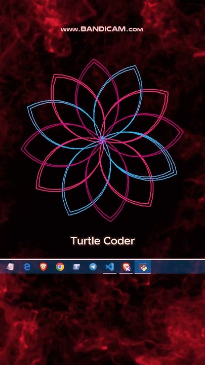 simple python turtle code for beautiful flower graphic #shorts #short #pythonturtle #python ...