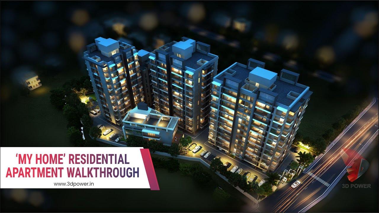 Mesmerizing 3D Walkthrough Rendering For Residential Apartments 'My Home' At Aurangabad - YouTube