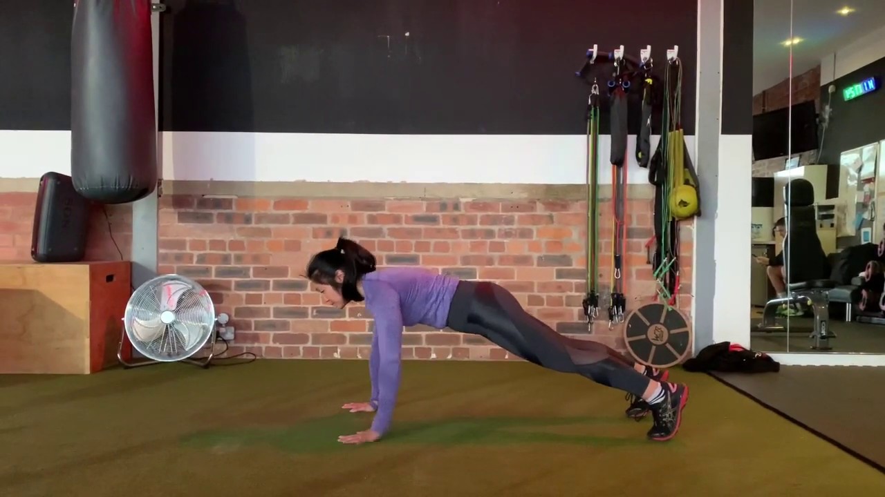 FlexFit Bodyweight Exercise Library: Walkout with Shoulder Taps - YouTube