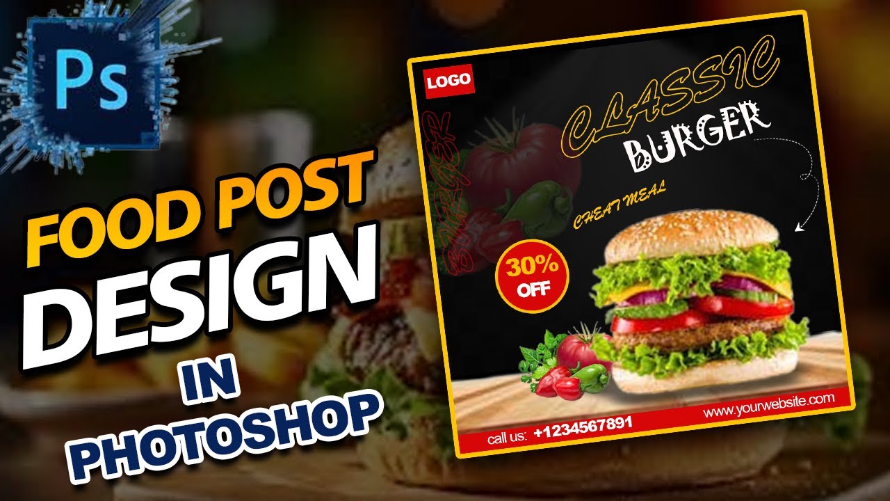 HOW TO MAKE FOOD POST IN PHOTOSHOP / photoshop main food post kaise ...