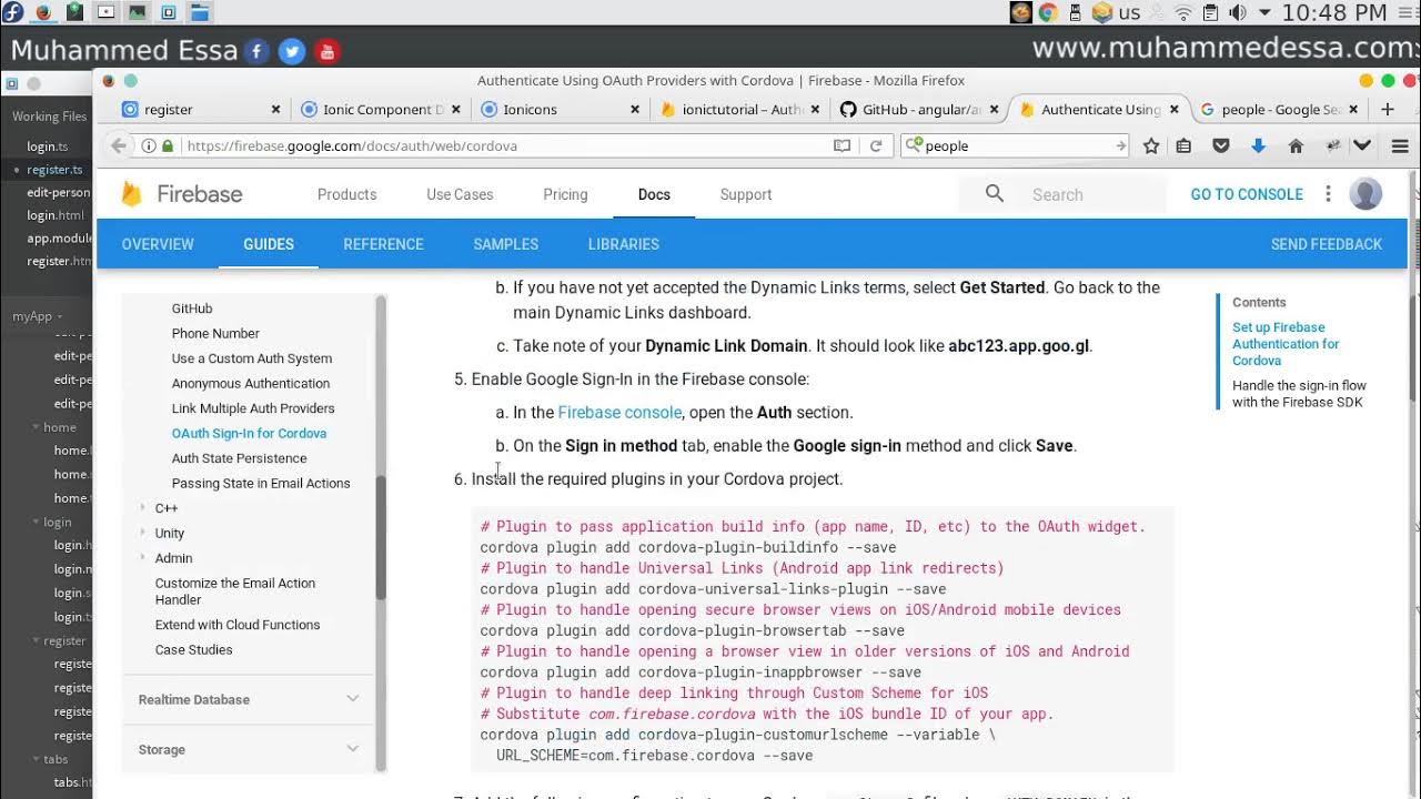 24 Ionic 3 firebase Registration - YouTube