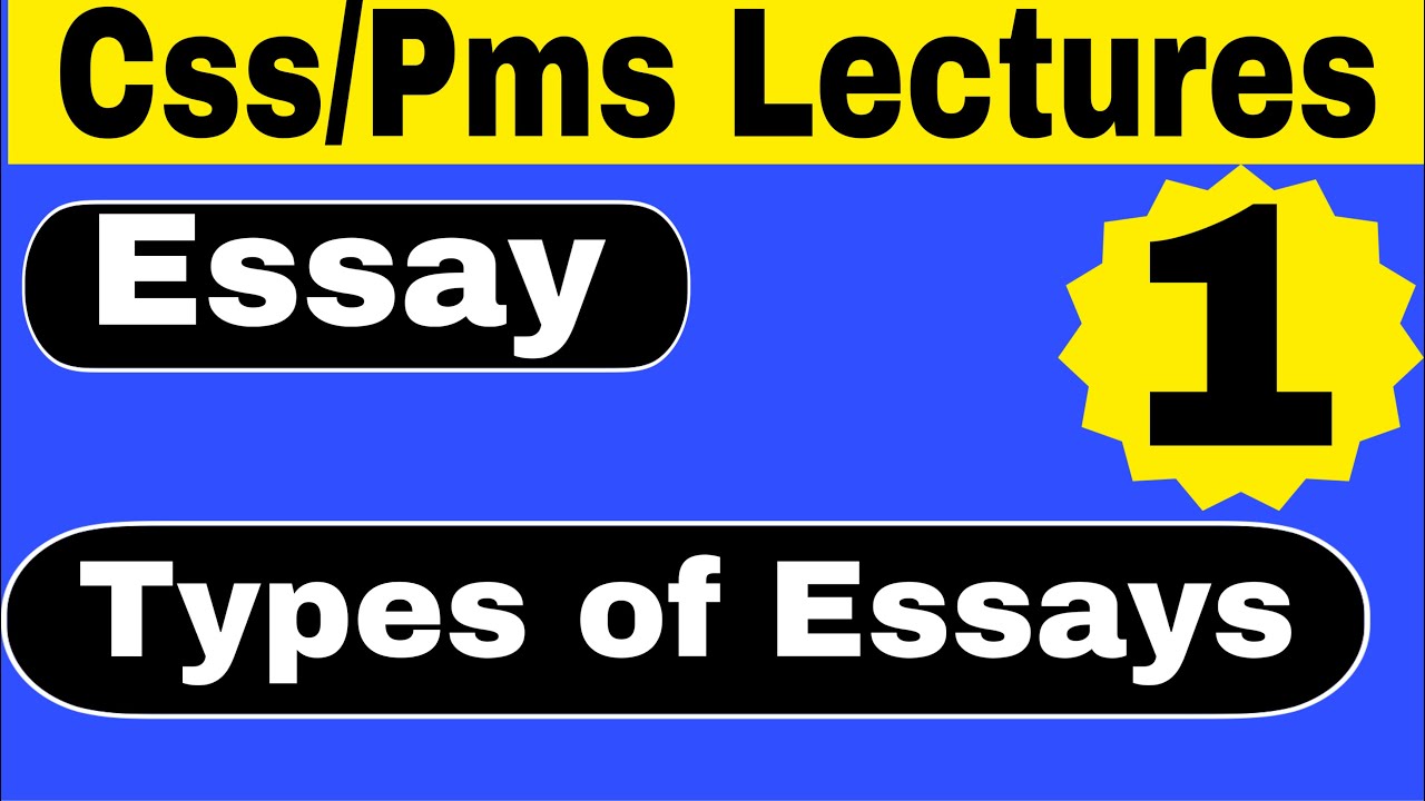 Types of Essays || Css Pms - YouTube