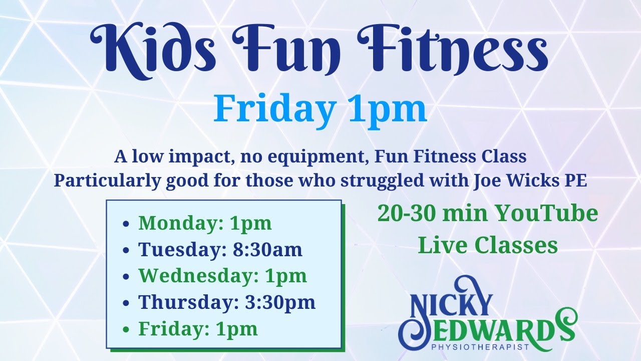 Kids Fun Fitness - Funky Friday Dance Party 1pm - YouTube