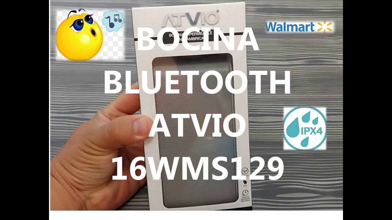 BOCINA BLUETOOTH ATVIO 16WMS129 resistente a salpicaduras de agua ...