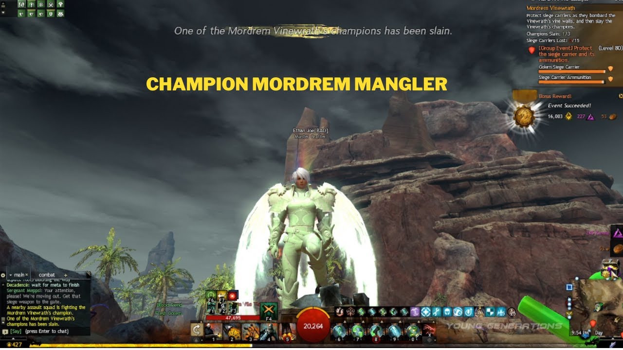 CHAMPION MORDREM MANGLER BOSSES MID VINEWARTH SILVERWASTES GUILD WARS 2 ...