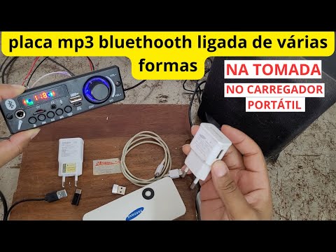 como ligar placa mp3 bluethooth na tomada