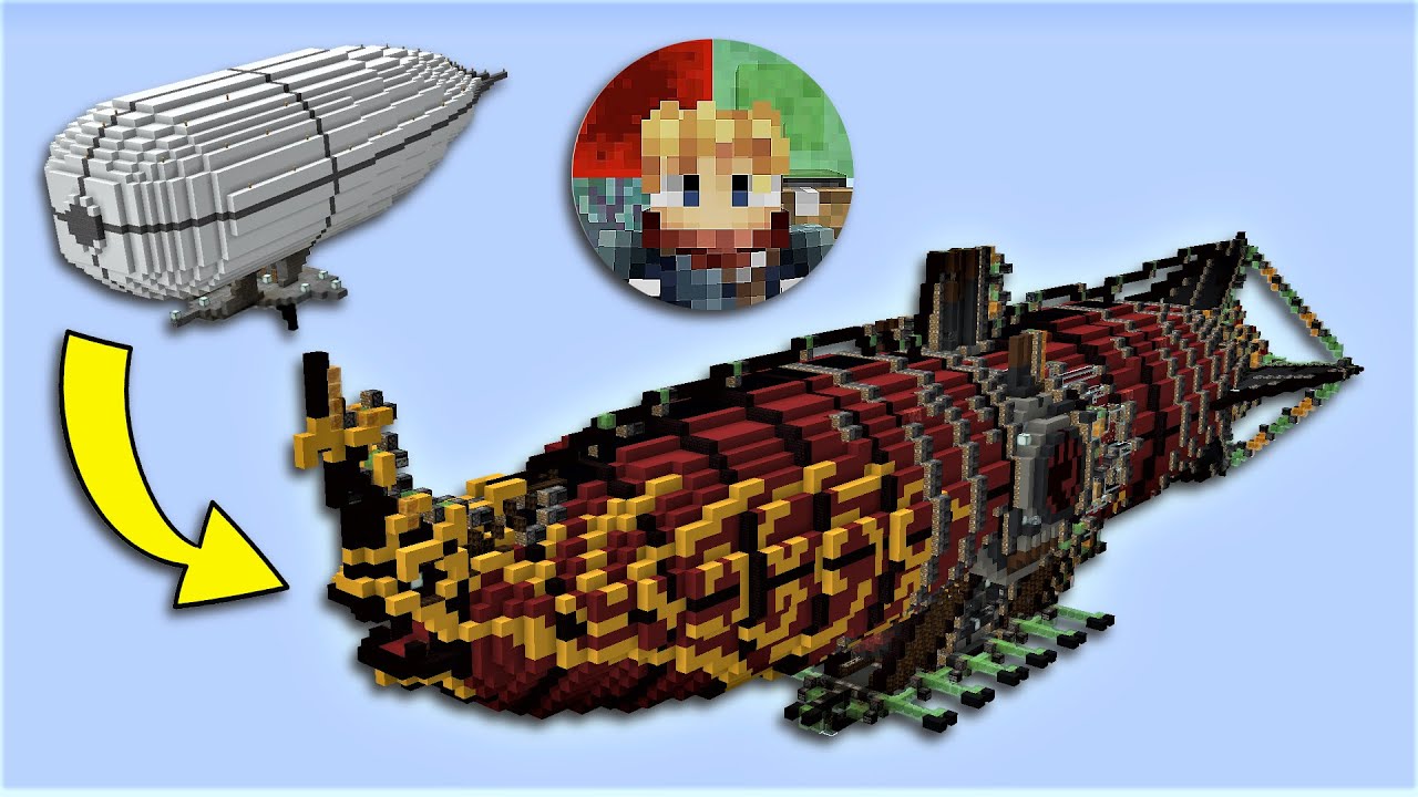 Minecraft: I TRANSFORM my Friend's Blimp into a Fire Nation Airship ...