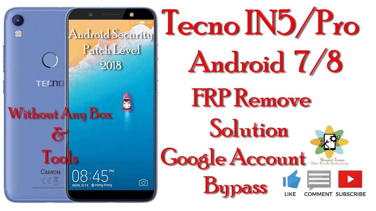 Tecno IN5 || Google Account Remove Without Any Box & Tools || Very Easy ...