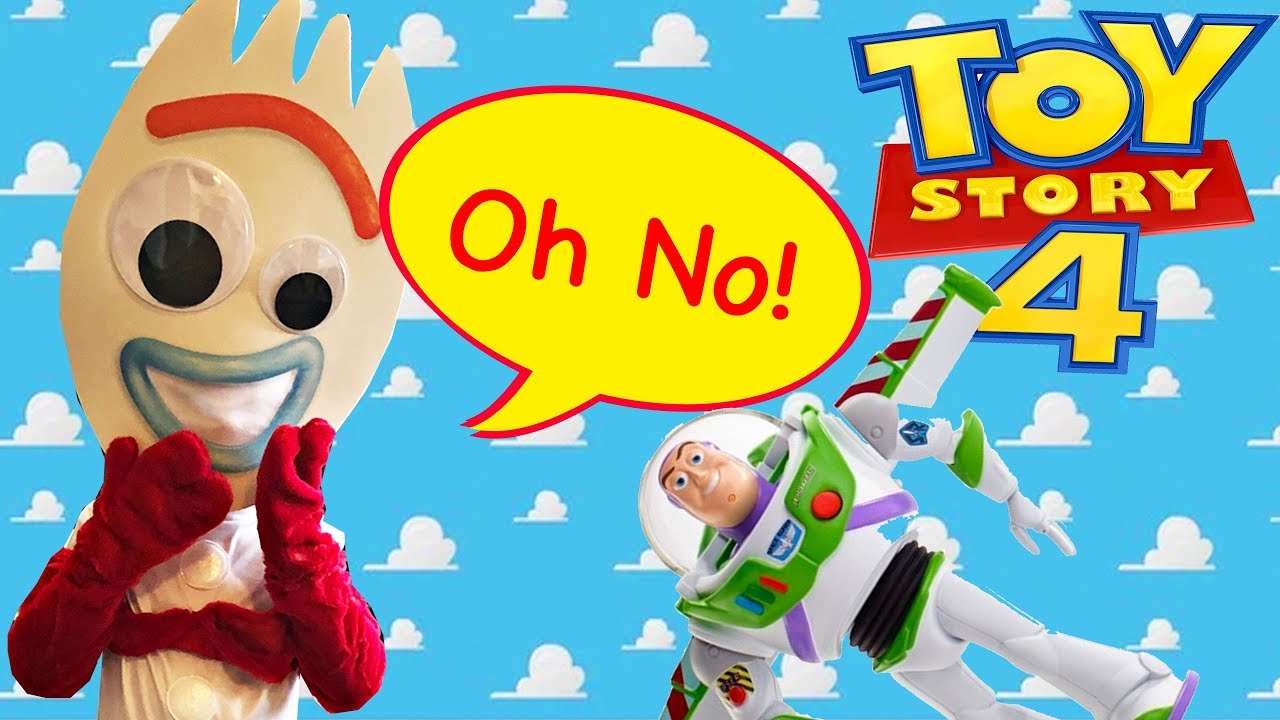 Toy Story 4 FORKY Gets Into Trouble - Real Life Costume - YouTube