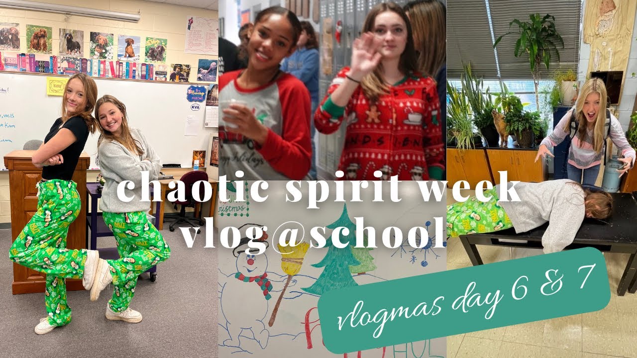 chaotic spirit week @ school (vlogmas day 6 & 7) - YouTube