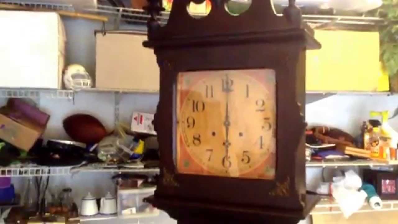 1909 Ithaca clock co key wound tall clock from NY. All original parts ...