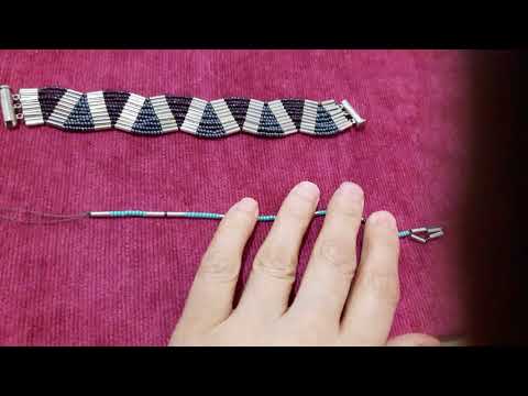 Metal boru boncuk ve kum boncuk ile yapılan bilekliğimizin yapılışı.